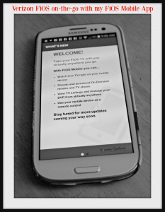 Verizon FiOS on-the-go with my FiOS Mobile App