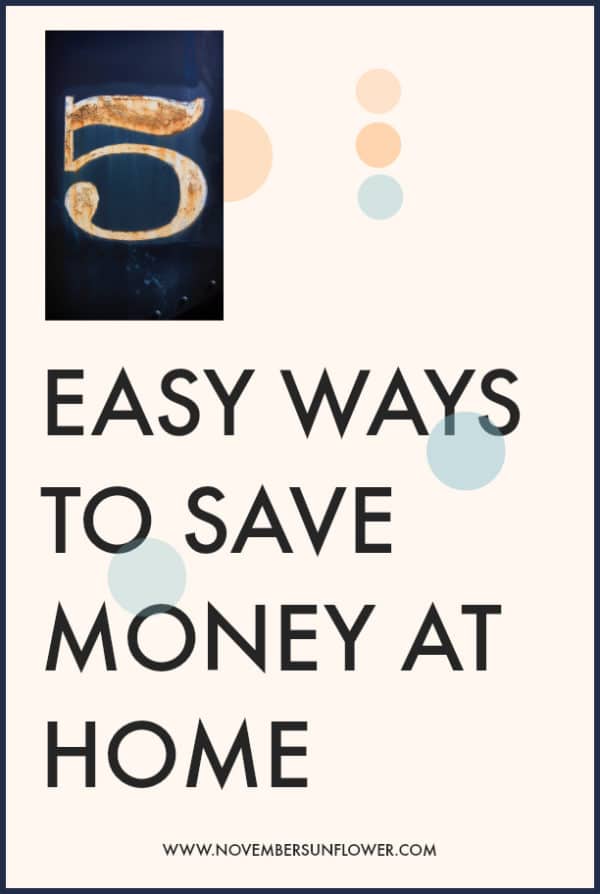 Save money at home with simple changes | November Sunflower