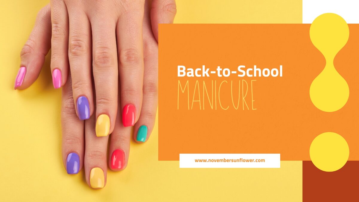 Back to school manicure | November Sunflower